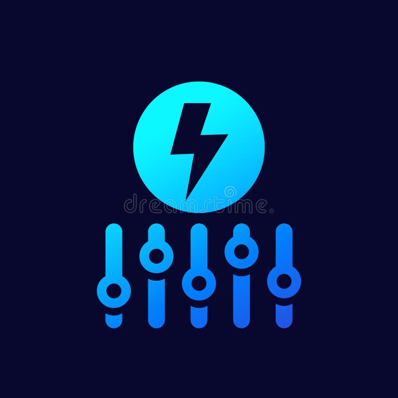 System Power Down Icon Blue