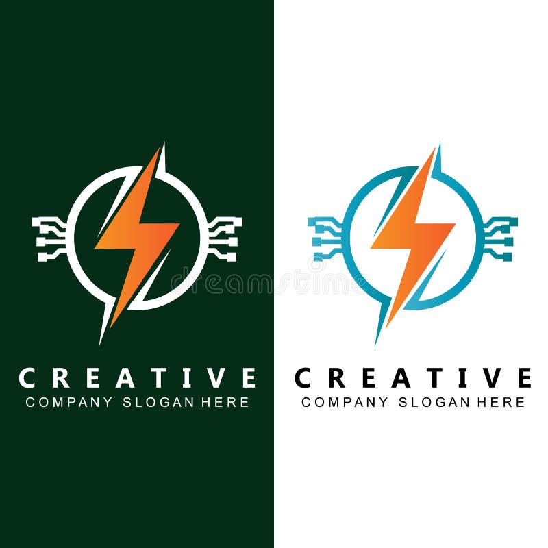 Electricity Current Electrician Logo Stock Illustrations – 991 ...