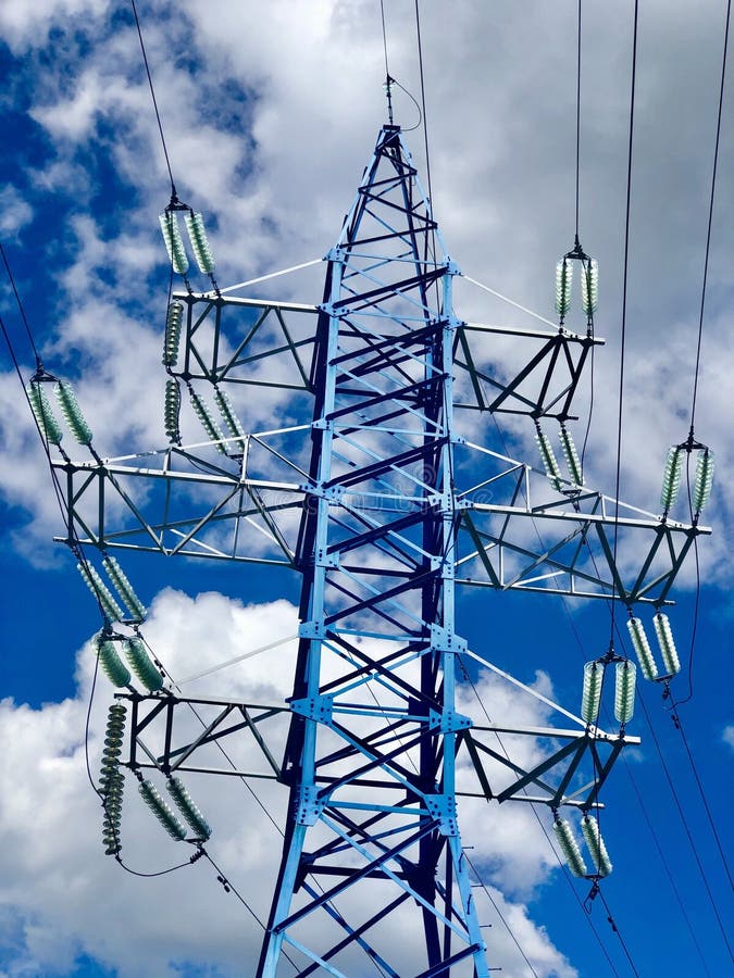 Electricity Powerline Network Stock Image - Image of ecofriendly, high ...