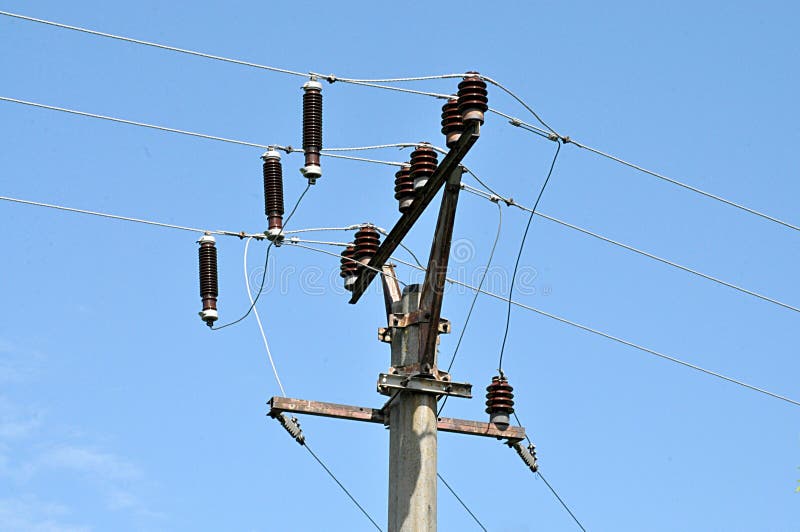 Electricity distribution stock image. Image of conductor - 186267377