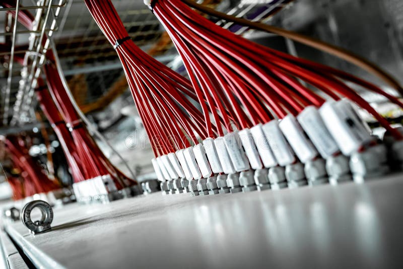 Electricity Distribution System, Cables To the System Stock Photo ...