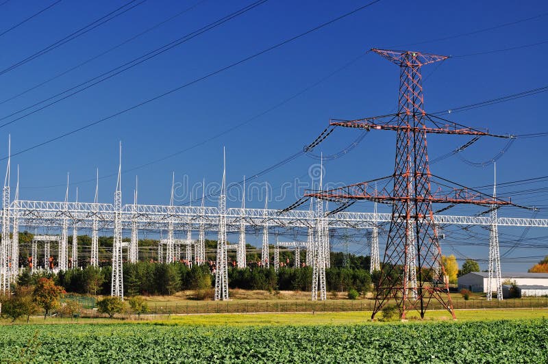 Electricity, Electric Station Stock Photo - Image of power, industry ...