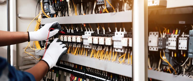 Electricity or Electrical Maintenance Service, Electrician Hand Holding ...