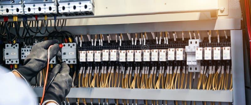 Electricity and Electrical Maintenance Service, Engineer Hand Checking ...