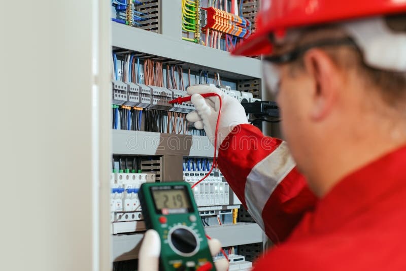 Electricity and Electrical Maintenance Service, Engineer Hand Holding ...