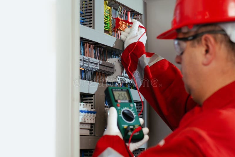 Electricity and Electrical Maintenance Service, Engineer Hand Holding ...