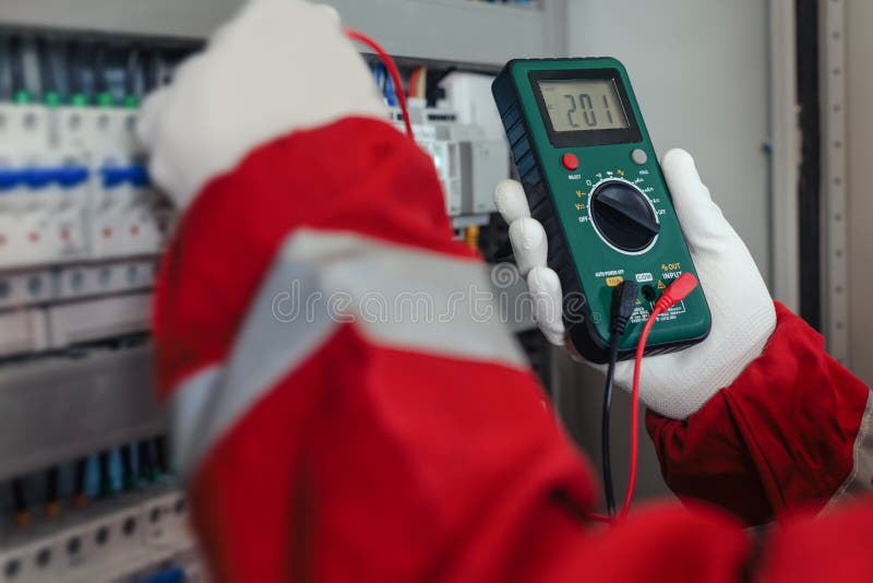 Electricity and Electrical Maintenance Service, Engineer Hand Holding ...