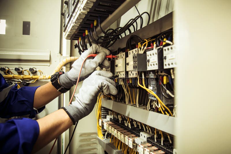 Electricity and Electrical Maintenance Service, Engineer Hand Holding ...