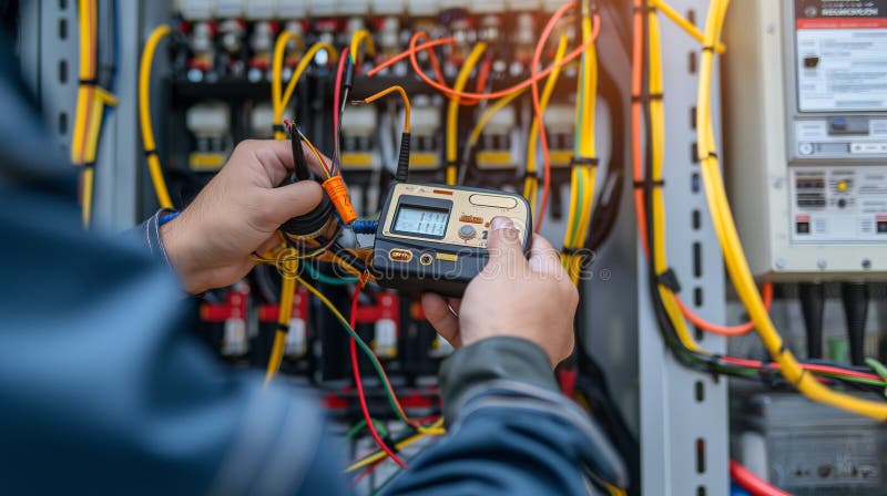 Electricity and Electrical Maintenance Service, Engineer Hand Holding ...