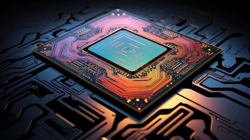 Electricity Energy Efficient Chip Stock Illustration - Illustration of ...