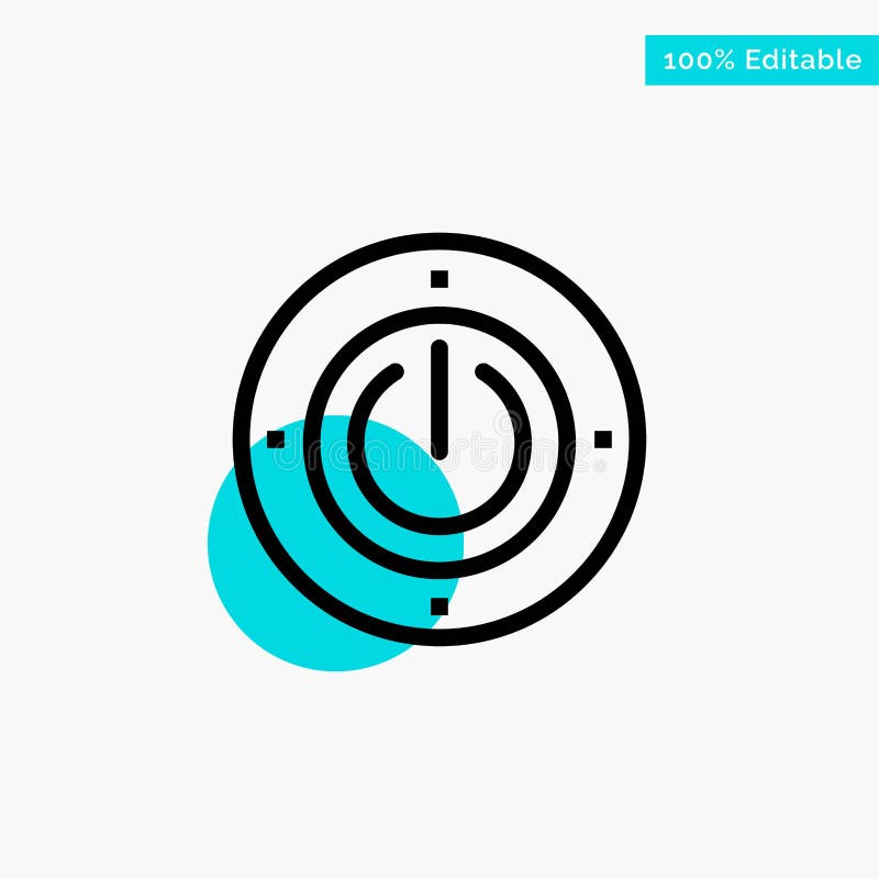 Electricity, Energy, Power, Computing Turquoise Highlight Circle Point ...