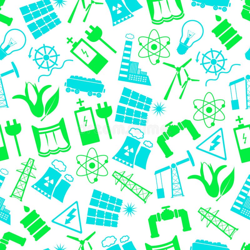 Energy symbols and icons stock illustration. Illustration of ...