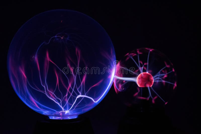 Electricity Fire-ball. Abstract Photo of Electric Waves Stock Photo ...