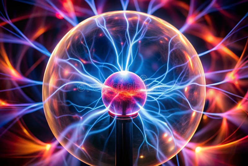 Electricity Fireball: Static Electric Waves Stock Illustration ...