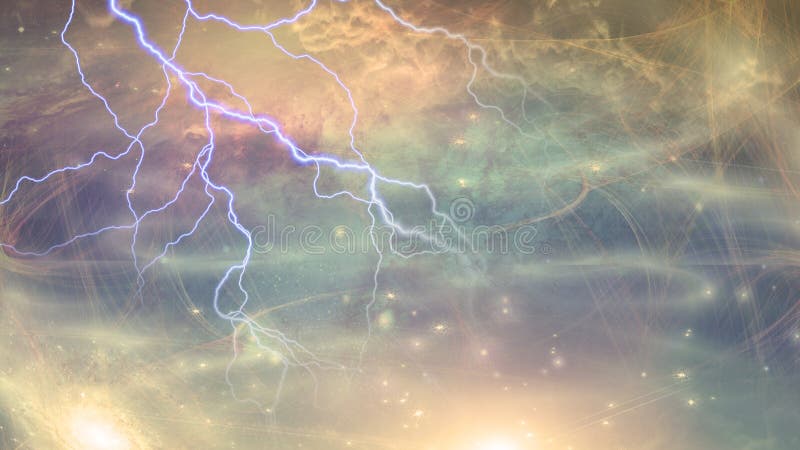 Lightning in deep space stock illustration. Illustration of deep ...