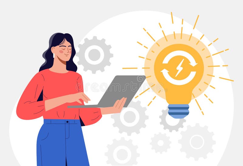 Electricity Generation Concept Stock Vector - Illustration of battery ...