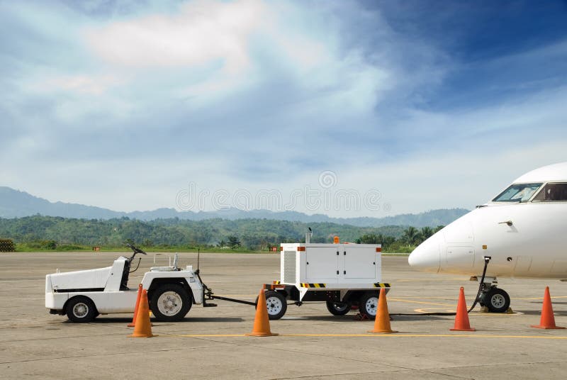 Electricity Generator for Airplane Stock Image - Image of checklist ...