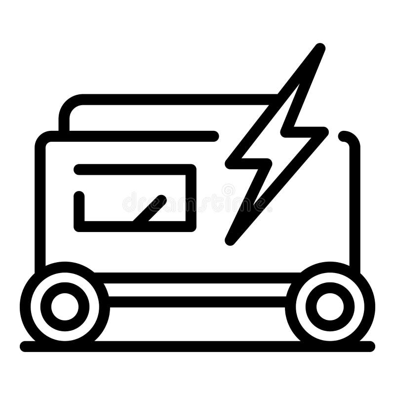 Electricity Generator Icon Outline Vector. Power Engine Stock ...