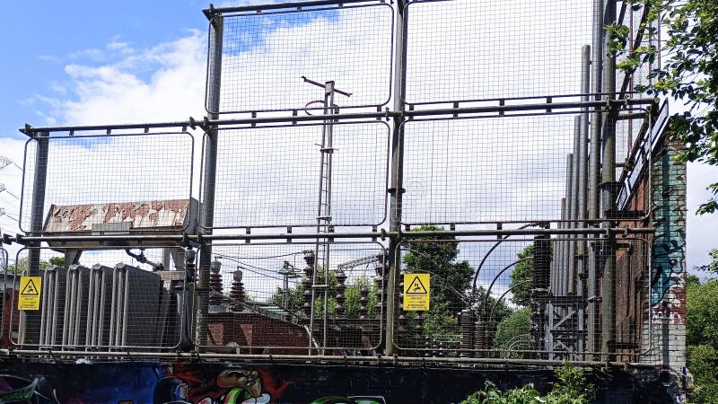 Electricity Grid Sub Station. Electric Power Stock Photo - Image of ...