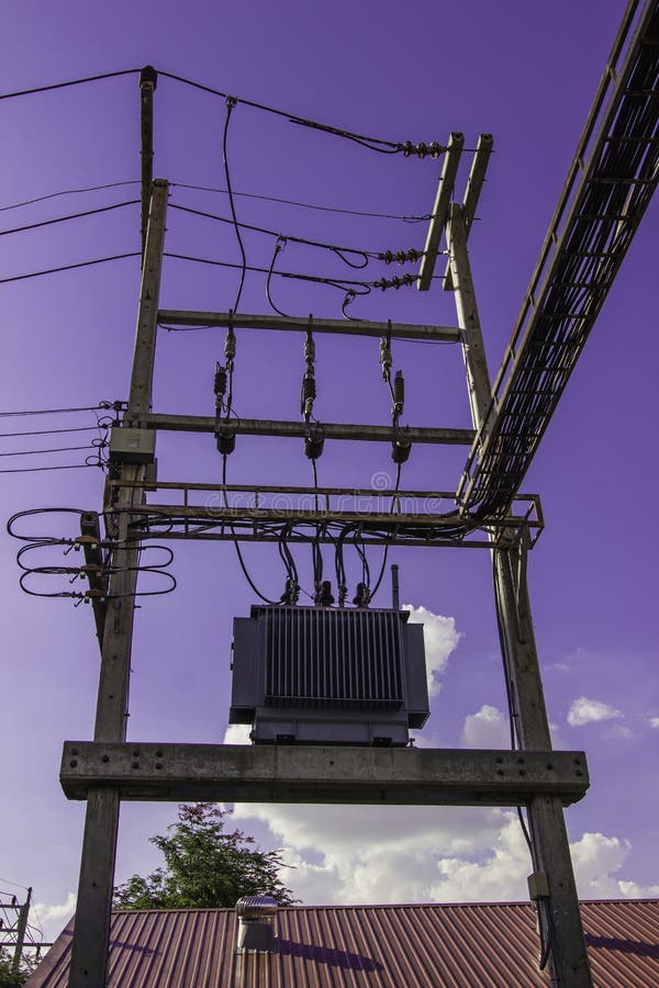 Electricity high tension stock image. Image of industry - 56261201