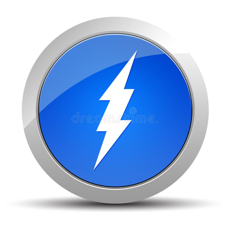 Electricity Icon Blue Round Button Illustration Stock Illustration ...