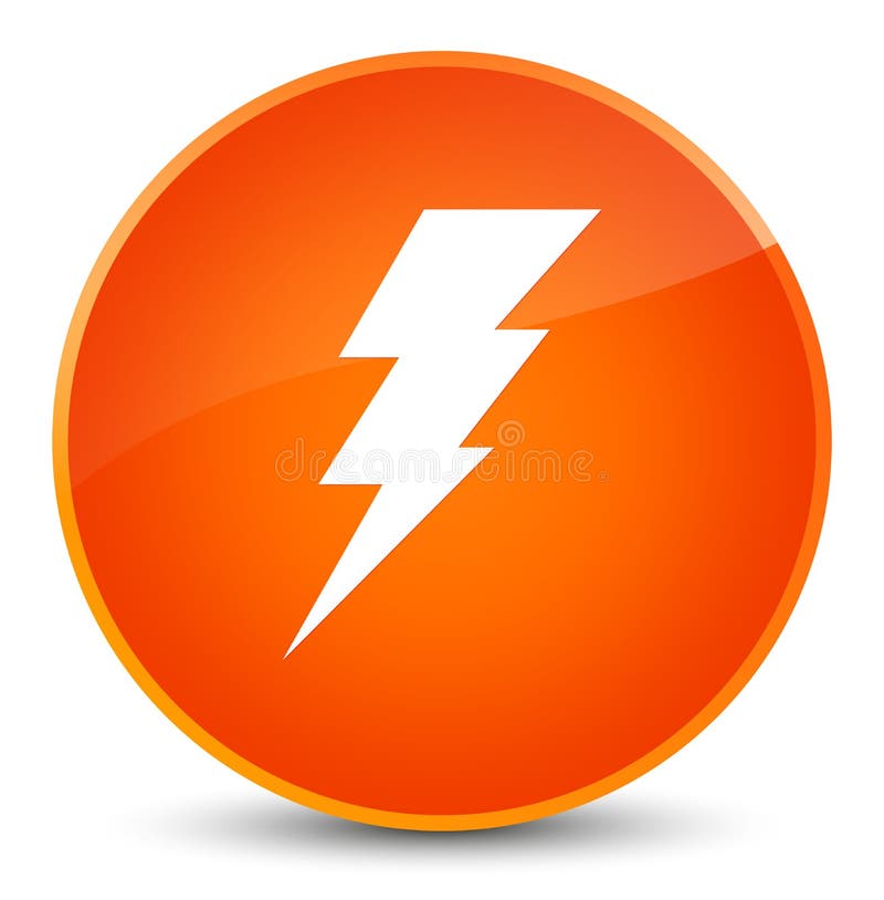Electricity Icon Elegant Orange Round Button Stock Illustration ...