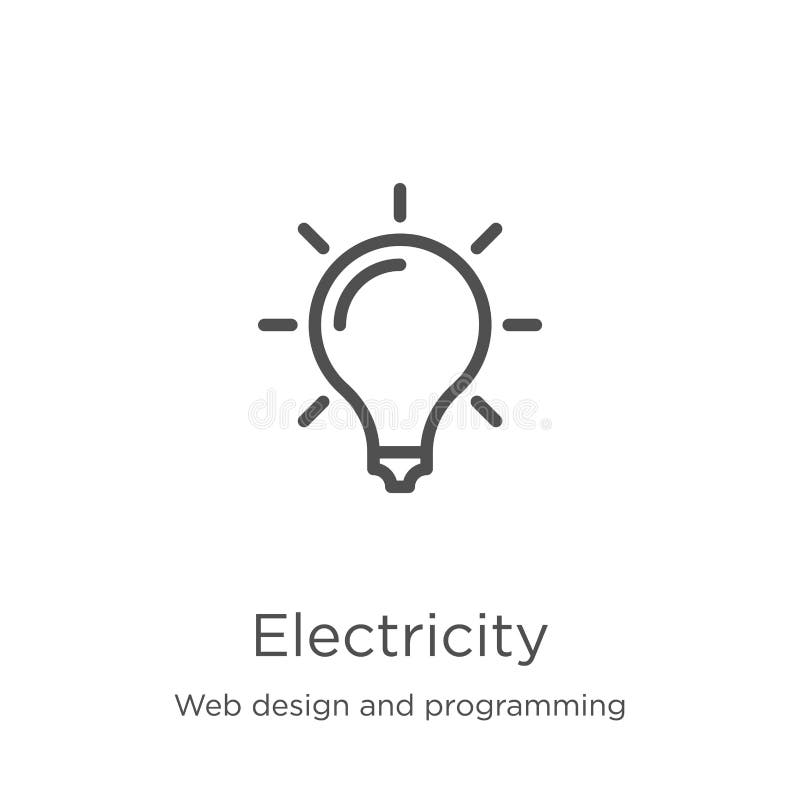Electricity Icon Vector from Web Design and Programming Collection ...