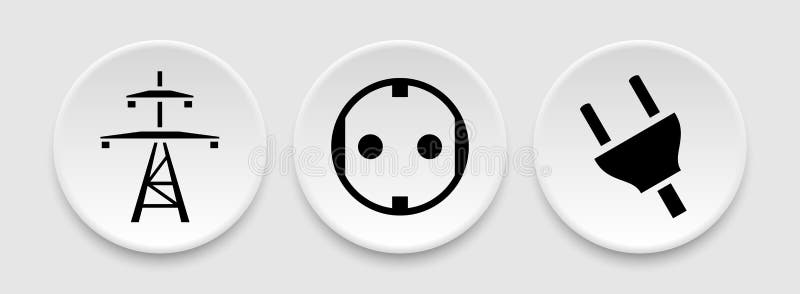 Electric icons stock vector. Illustration of electrical - 39490881