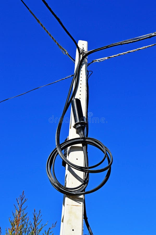 Electricity Junction Box stock photo. Image of pole, overhead - 49052708