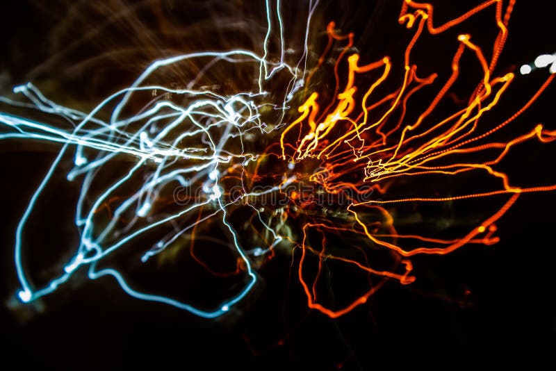 Electricity Light Rays in Movement Stock Photo - Image of exposure ...