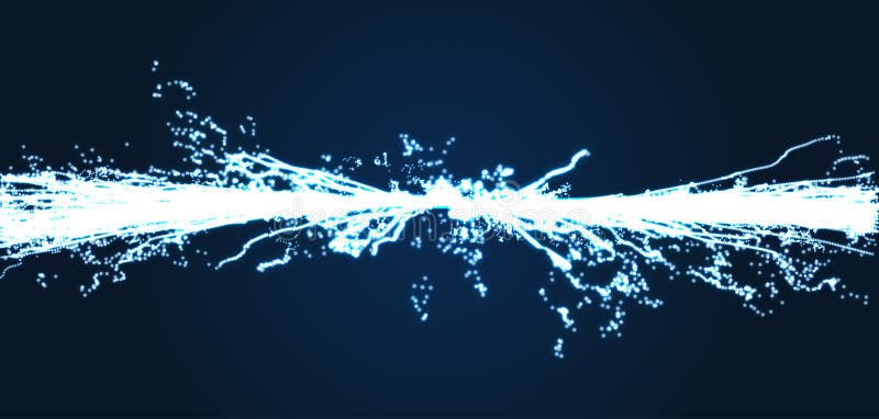 Electricity Lighting Effects. Array with Dynamic Particles Stock Vector ...