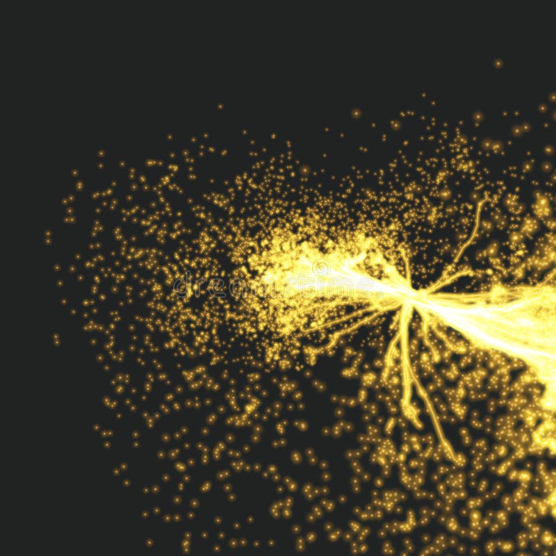 Electricity Lighting Effects. Array with Dynamic Particles Stock Vector ...