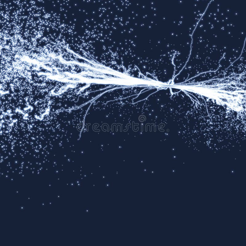 Electricity Lighting Effects. Array with Dynamic Particles Stock Vector ...