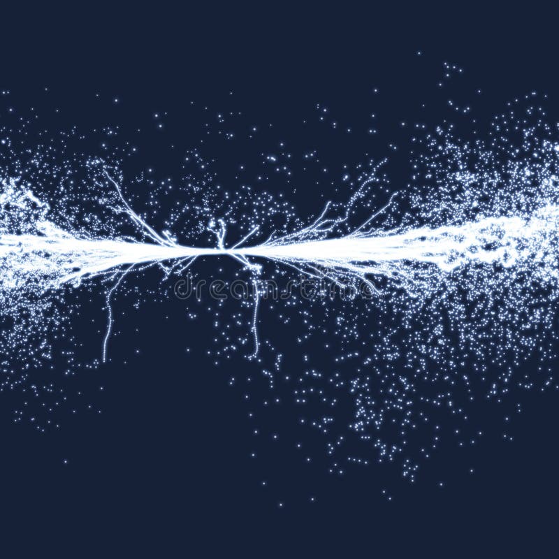 Electricity Lighting Effects. Array with Dynamic Particles Stock Vector ...