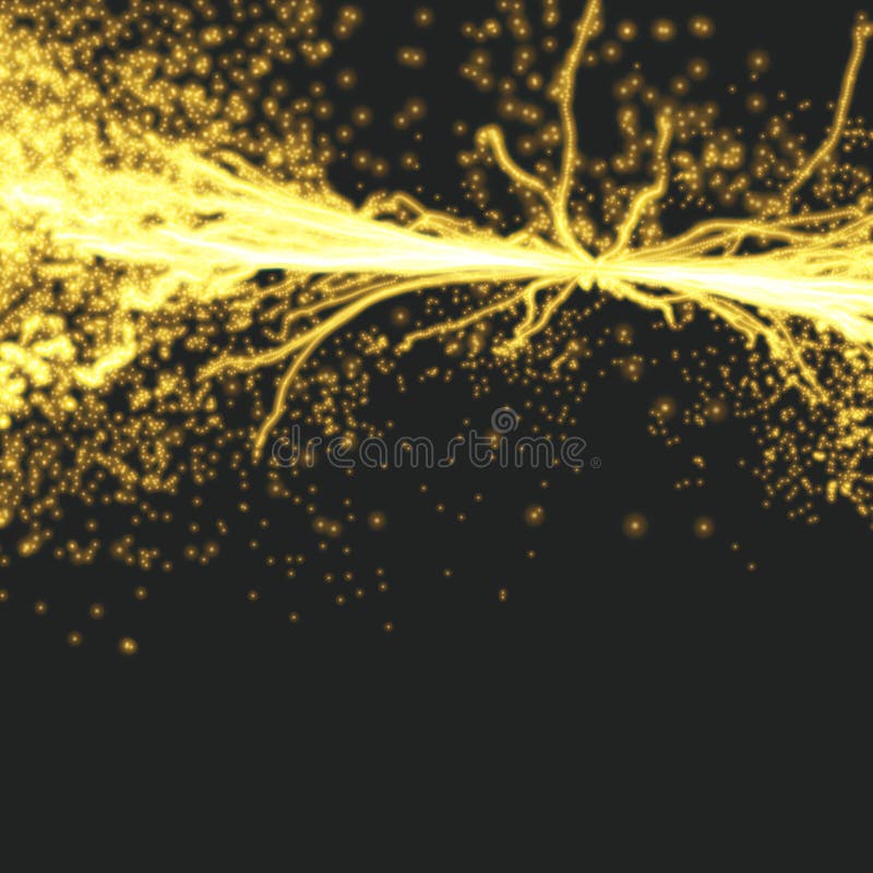 Electricity Lighting Effects. Array with Dynamic Particles Stock Vector ...