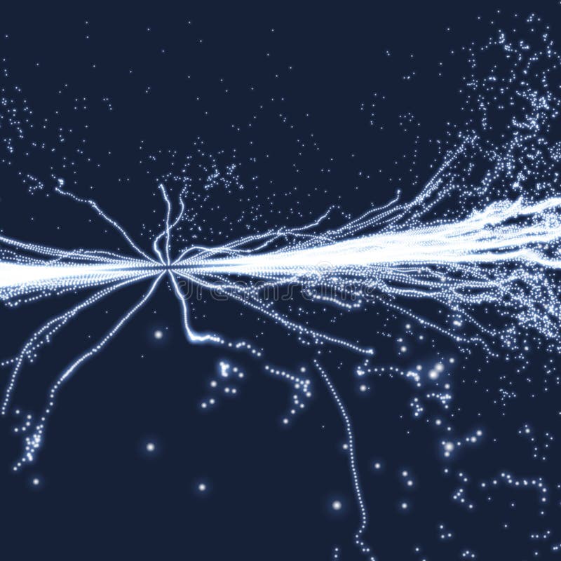 Electricity Lighting Effects. Array with Dynamic Particles Stock Vector ...