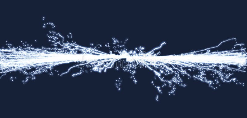 Electricity Lighting Effects. Array with Dynamic Particles Stock Vector ...