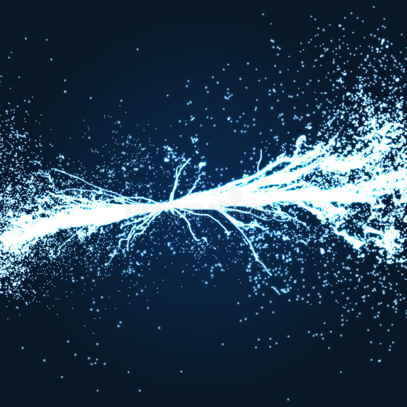Electricity Lighting Effects. Array with Dynamic Particles Stock Vector ...