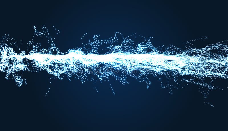 Electricity Lighting Effects. Array with Dynamic Particles Stock Vector ...