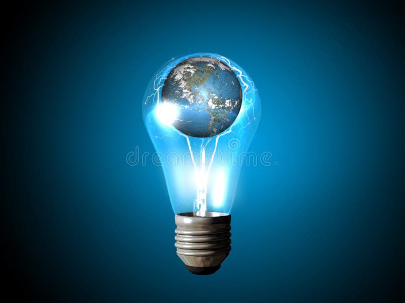 Electricity Lights the World Stock Illustration - Illustration of ...