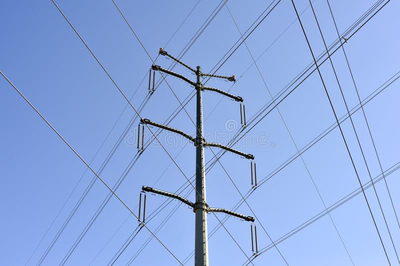 Electricity Lines Intersection Stock Photo - Image of energy, power ...