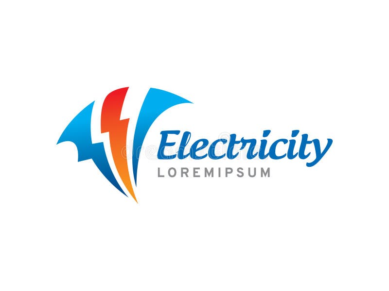 Electricity Logo Symbol or Icon Template Stock Vector - Illustration of ...
