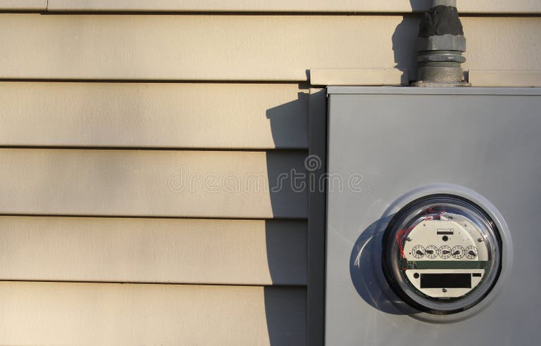 Electricity Meter on House stock image. Image of power - 17243171