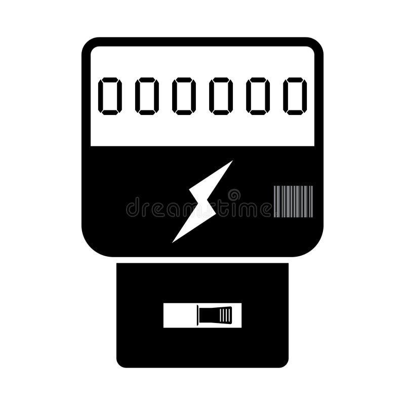 Electricity meter icon stock vector. Illustration of black - 275086667
