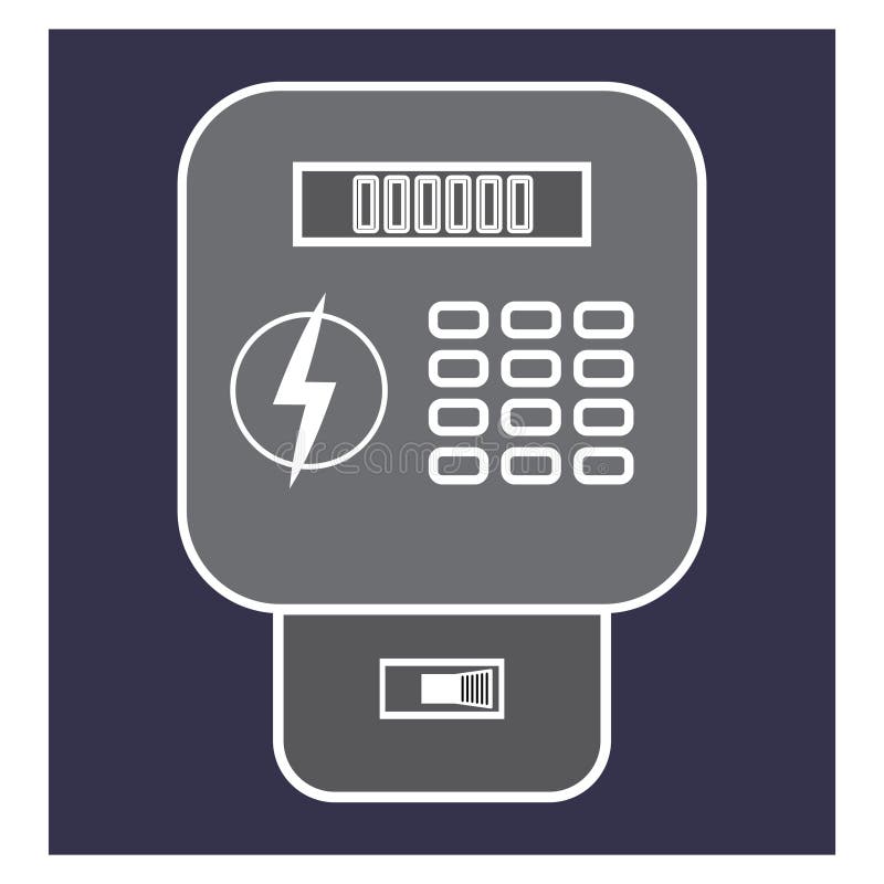 Electricity meter icon stock vector. Illustration of control - 291352740
