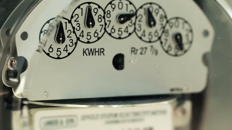 Electricity Meter (Time-lapse 4K) Electrical Stock Video - Video of ...