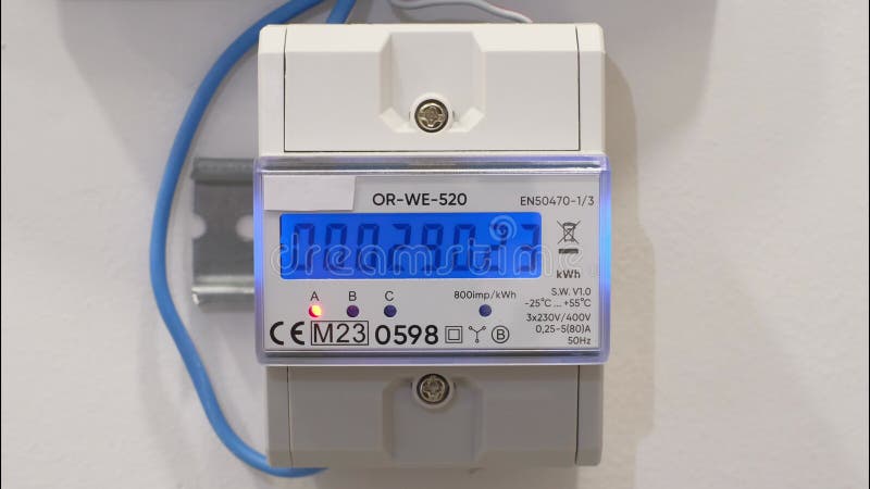 Electricity Meter Shows Electricity Consumption, Reasonable Consumption ...