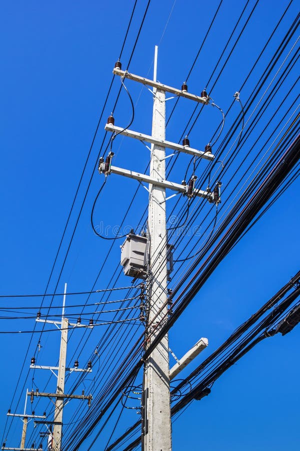 Electricity pillar stock image. Image of current, telephone - 48551539
