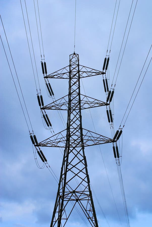 Electricity Pilon Silhoutte Stock Image - Image of supply, power: 1489855