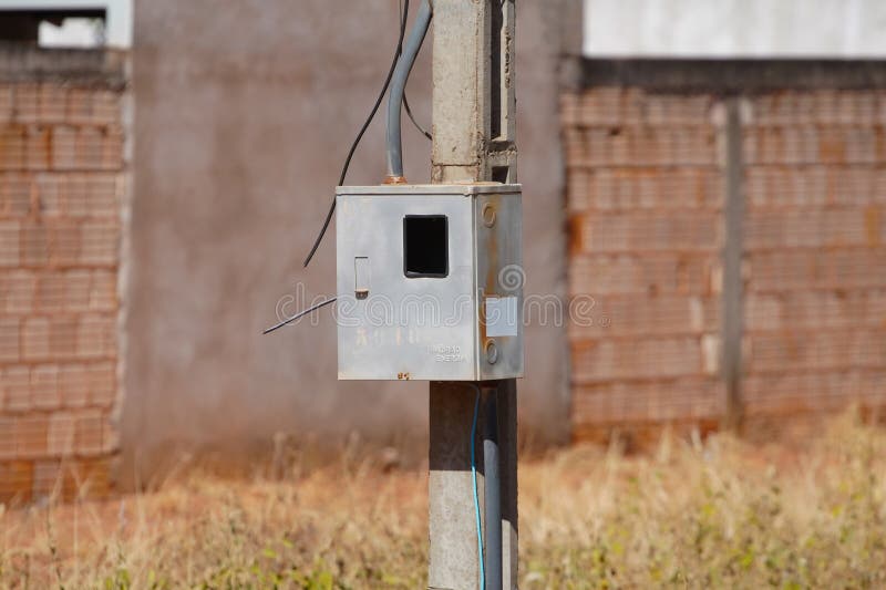 Electricity Pole without Meter Installed Editorial Stock Photo - Image ...